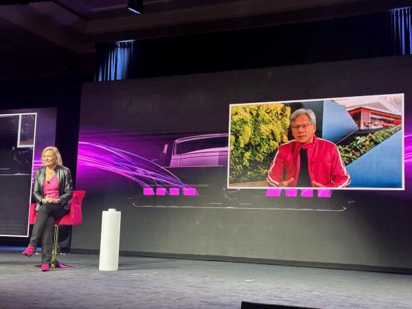 Nvidia CEO Wears Fuchsia Leather Jacket At Insight Sales Event